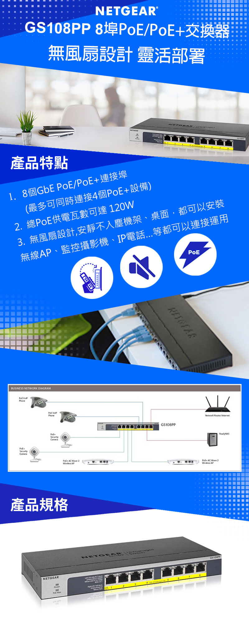 GS108PP | 瀚錸科技-NetBridge